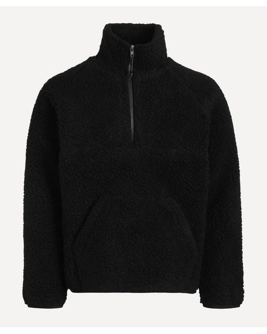 Percival Quarter Zip Fleece Pullover in Black for Men | Lyst UK