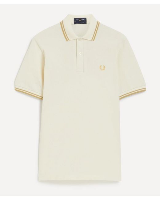 Fred Perry Light Ecru M12 Twin Tipped Polo Shirt in White for Men | Lyst
