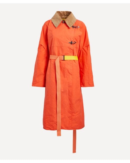 Barbour Women's X Roksanda Vita Showerproof Trench Coat in Red | Lyst UK