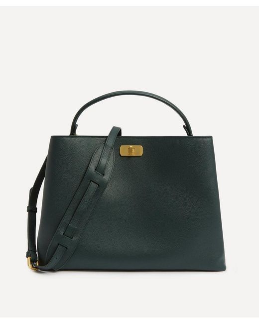 Liberty Burlington Leather Top Handle Bag in Black | Lyst