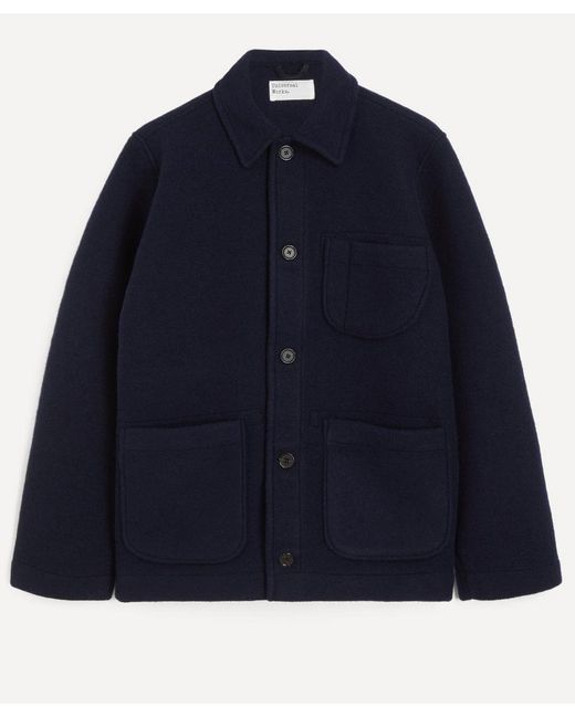 Universal Works Techno Melton Plain Field Jacket in Blue for Men | Lyst