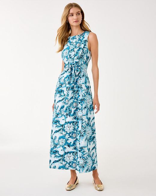 Lilly Pulitzer Clarajane Stretch Maxi Shift Dress in Blue | Lyst
