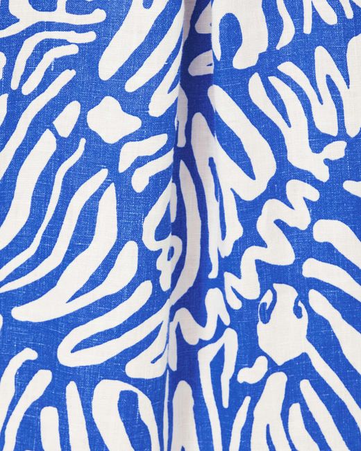 Lilly Pulitzer Millicent Linen Maxi Shirtdress in Blue | Lyst