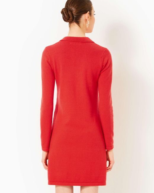 Lilly Pulitzer Adalena Sweater Dress in Red | Lyst