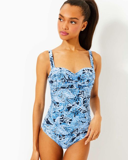 Lilly Pulitzer Solaria One Piece Swimsuit In Blue Lyst 0681