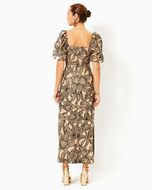 Lilly Pulitzer Linora Maxi Dress in Metallic | Lyst