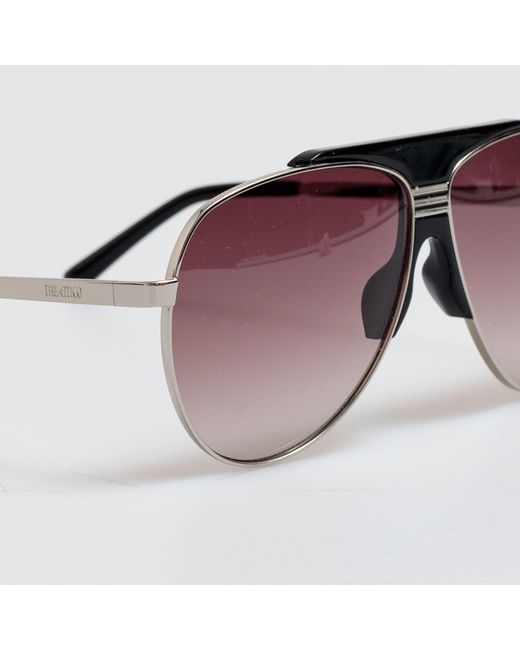 The Attico Aviator Sunglasses in Brown | Lyst UK