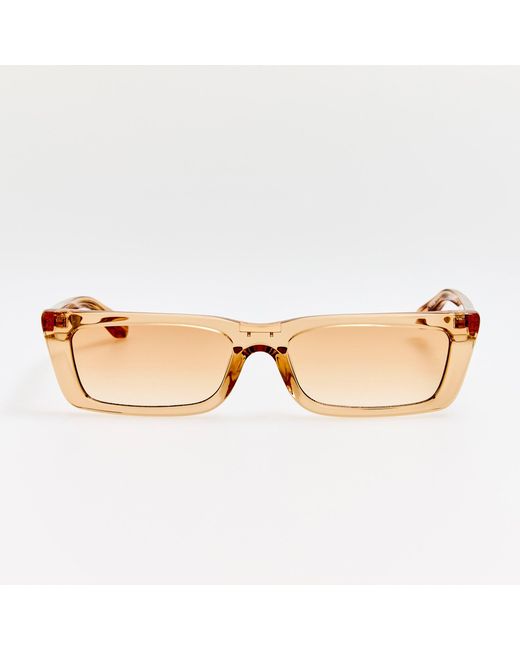 Linda Farrow Lucia Sunglasses in Natural | Lyst UK