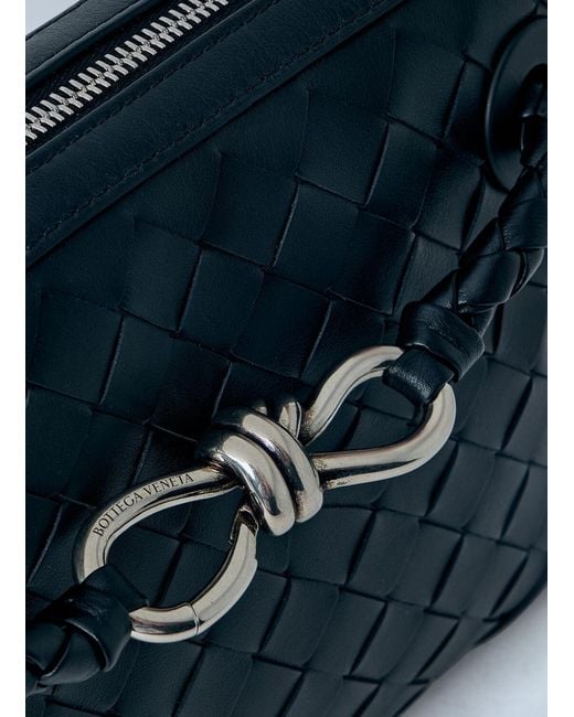 Bottega Veneta Andiamo Zipped Messenger Bag in Blue for Men | Lyst