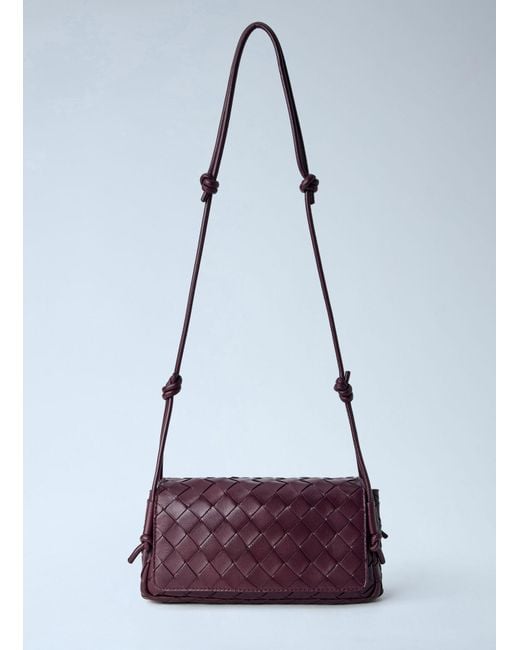 Bottega Veneta Notturno Shoulder Bag in Purple | Lyst UK
