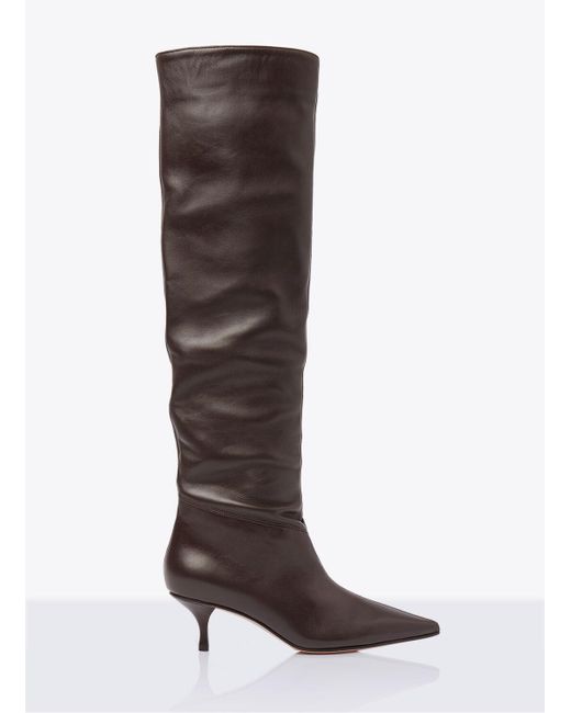 SCAROSSO Barbara High Boots in Brown | Lyst