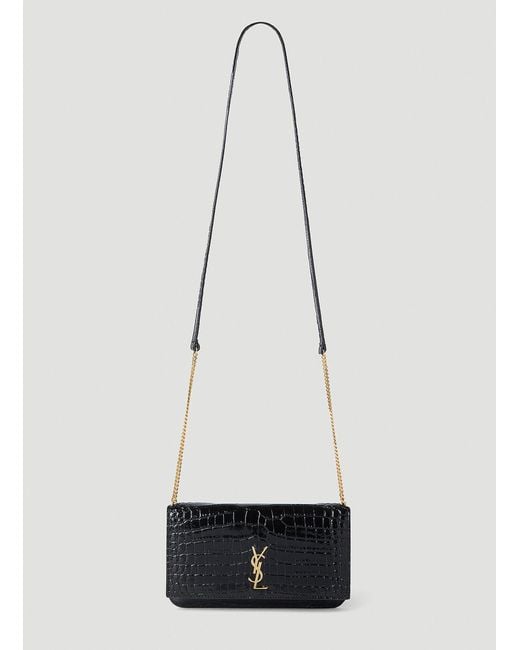 Saint Laurent Cassandre Phone Holder In White Lyst