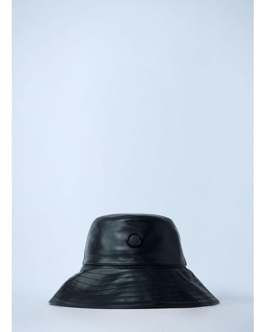 Moncler x Edward Enninful Logo Motif Bucket Hat in Blue | Lyst UK