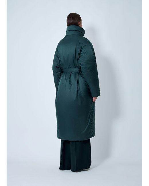 Lacoste Satin Padded Coat in Blue | Lyst UK