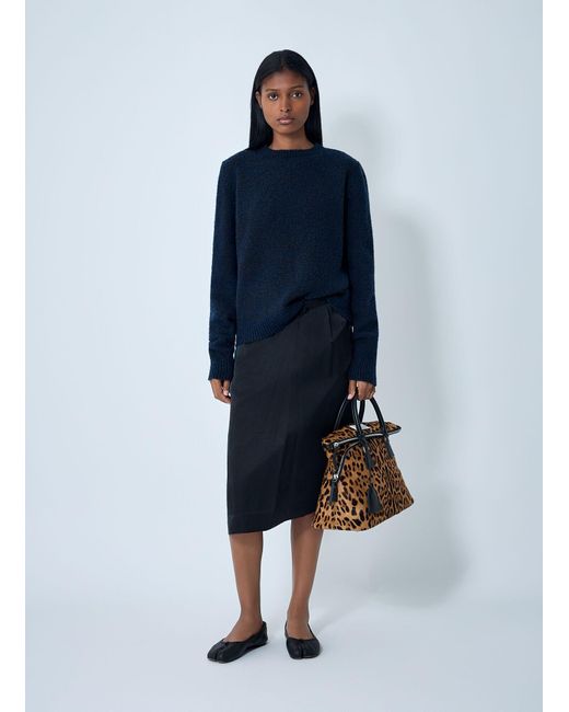 Maison Margiela Contrast Panel Midi Skirt in Blue | Lyst UK