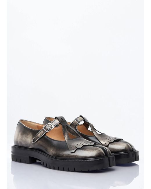Maison Margiela Tabi Country Mary Jane Shoes in Gray | Lyst