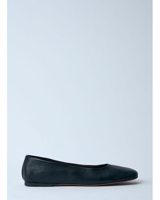 The Row Square Ballerina Flats in Black | Lyst