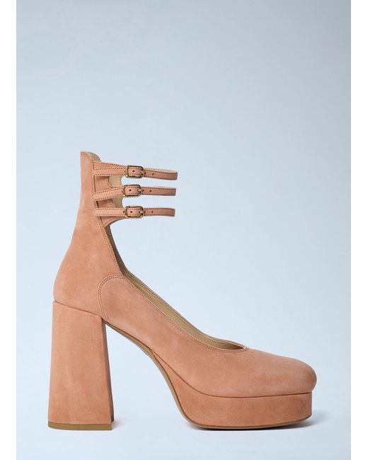 Chloé Chloã Loti Suede Platform Pumps in Blue | Lyst UK