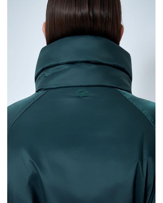 Lacoste Satin Padded Coat in Blue | Lyst UK