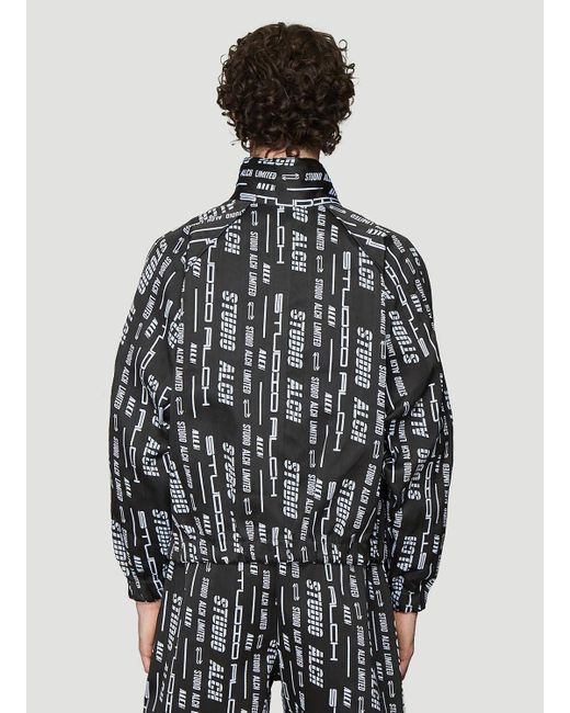 STUDIO ALCH Lanyard Logo Jacket in Gray for Men | Lyst