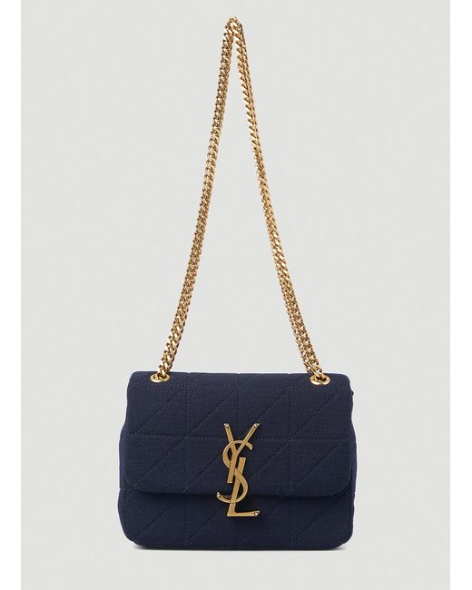 Saint Laurent Wool Jamie Medium Shoulder Bag in Blue | Lyst Saint Laurent Wool Jamie Medium Shoulder Bag in Blue | Lyst