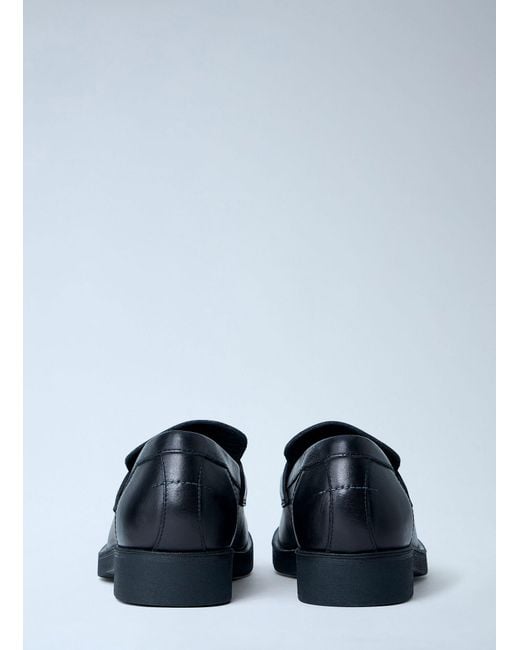 MM6 by Maison Margiela Leather Penny Loafers in Blue for Men | Lyst UK