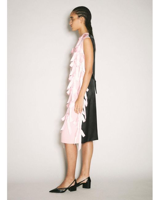 Prada Sablã Midi Dress in Pink | Lyst