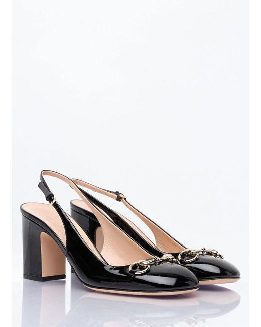 Gucci Horsebit Pumps in Black | Lyst