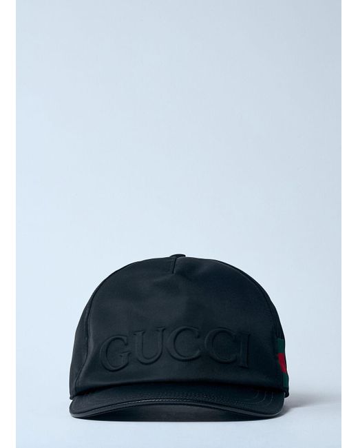 Gucci Logo Motif Baseball Cap in Blue for Men | Lyst