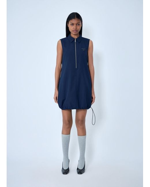 Prada Logo Motif Cargo Dress in Blue | Lyst UK