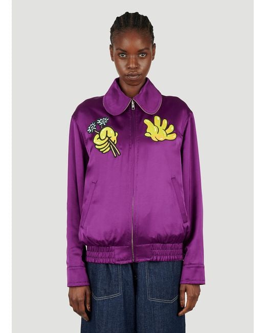 KENZO Boke Boy Reversible Jacket in Purple | Lyst UK
