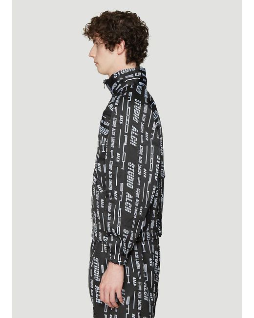 STUDIO ALCH Lanyard Logo Jacket in Gray for Men | Lyst