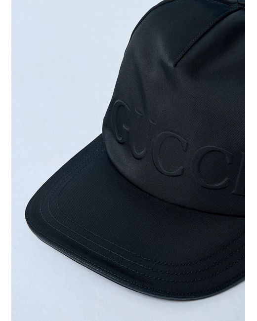 Gucci Logo Motif Baseball Cap in Blue for Men | Lyst