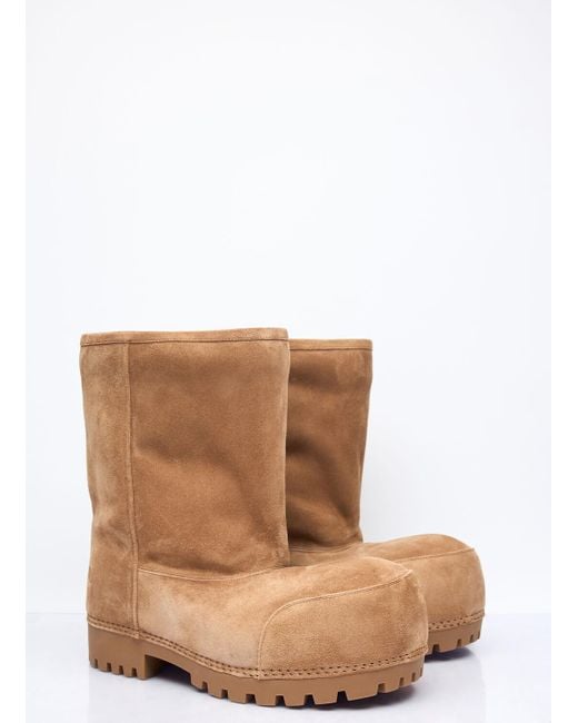 Balenciaga Alaska Faux-Fur Low Boots in Brown for Men | Lyst