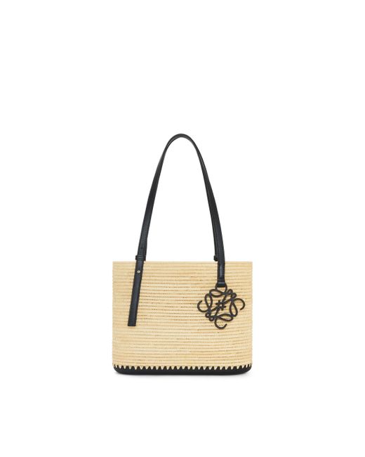 Loewe Small Square Basket Bag In Raffia And Rubber in Natural | Lyst UK