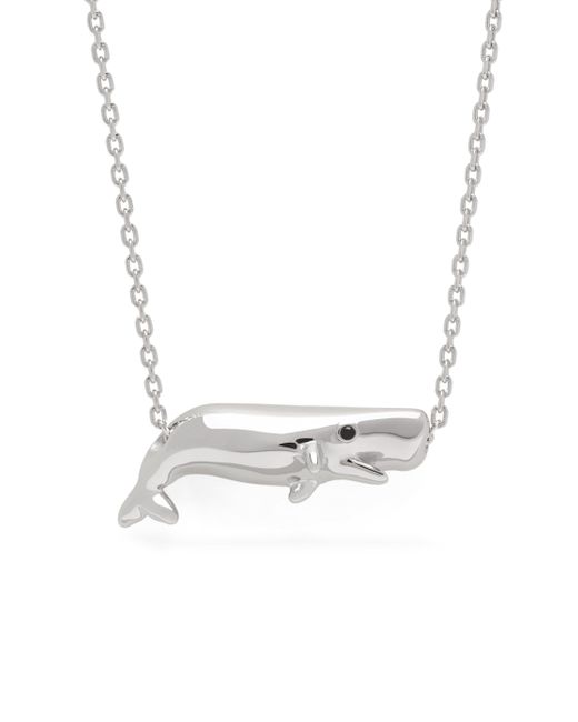 Loewe Luxury Whale Necklace In Sterling Silver And Crystals in White | Lyst