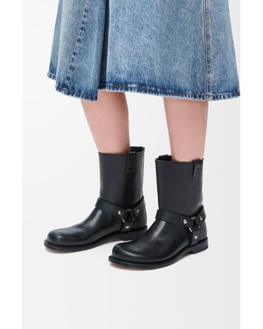 Loewe Campo Biker Boot in Blue | Lyst