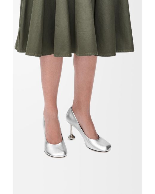 Loewe Luxury Toy Pump In Laminated Lambskin in Green | Lyst