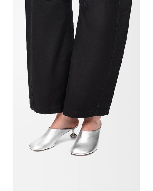 Loewe Luxury Toy Mule In Laminated Lambskin in Black | Lyst