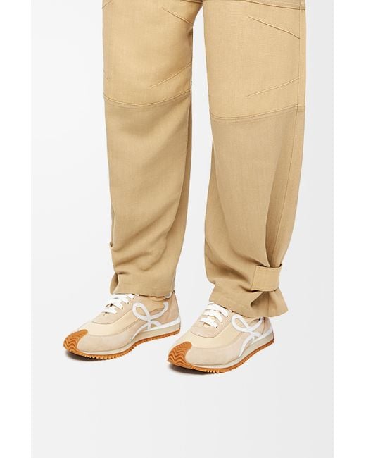 Loewe Luxury Flow Runner In Nylon And Suede in Metallic | Lyst