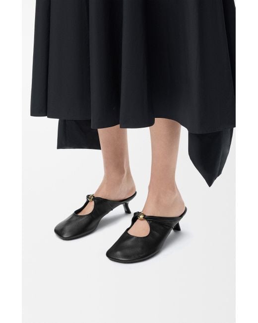 Loewe Pebble Soft Mule in Black | Lyst