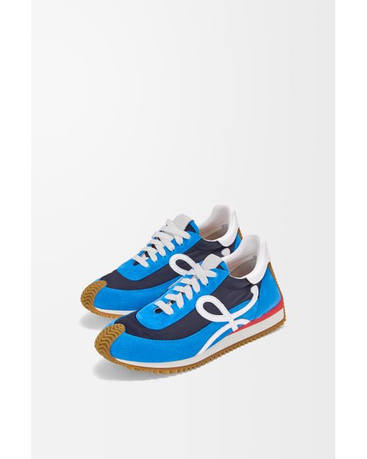Loewe Luxury Flow Runner 2.0 In Nylon And Suede in Blue for Men | Lyst