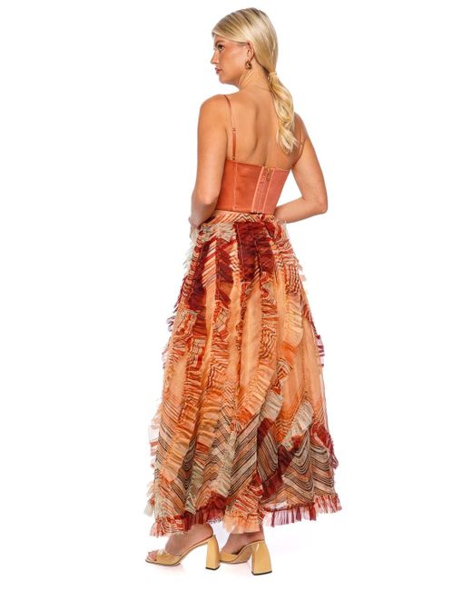 Zimmermann Silk Corset Cropped Top in Orange | Lyst Zimmermann Silk Corset Cropped Top in Orange | Lyst