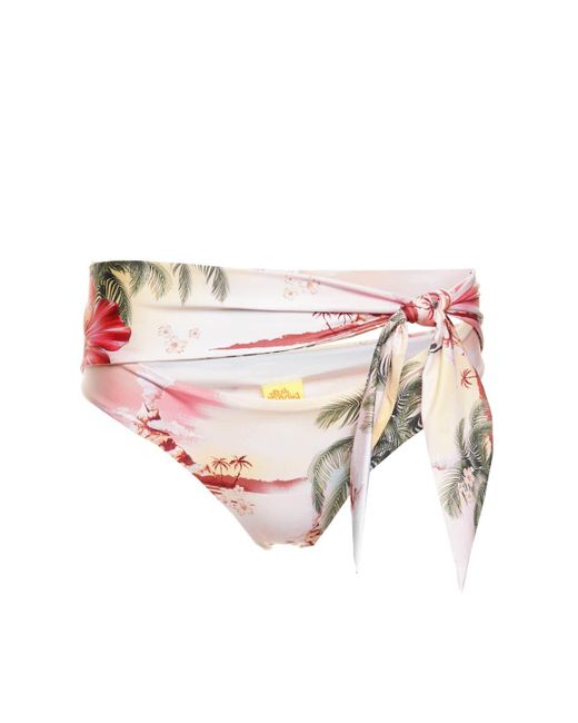Agua Bendita Synthetic Perla Luau Side Tie Bikini Bottom Lyst Uk
