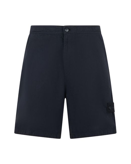 Stone Island Bermuda in Blue for Men | Lyst