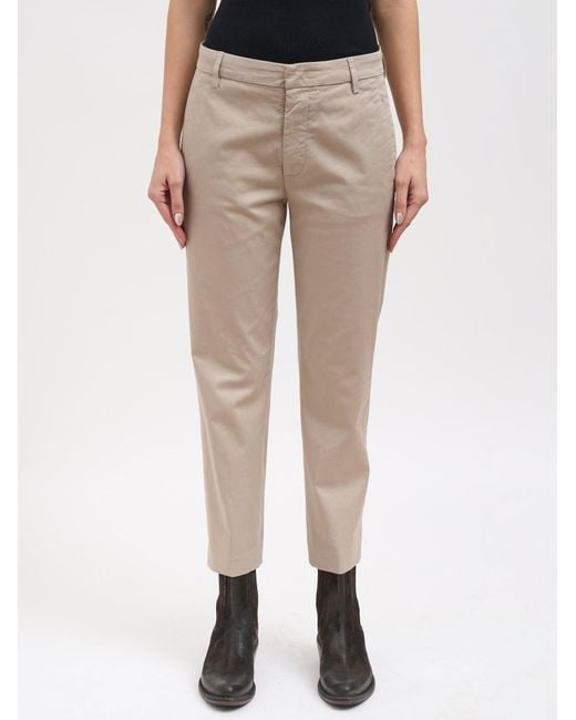 Dondup Pantalone Loose Nima Zip in Natural | Lyst