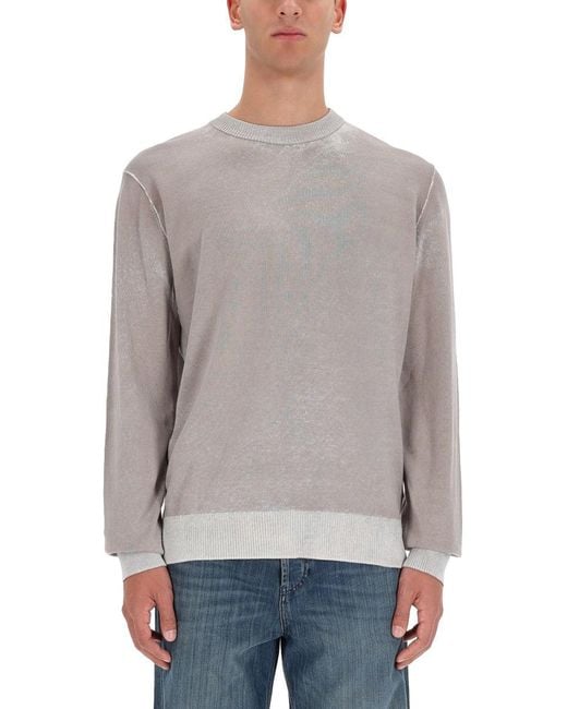 DIESEL Klarenceb Jersey in Gray for Men | Lyst