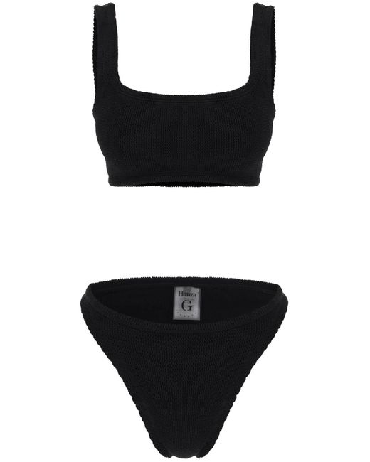 Hunza G Xandra Bikini Set in Black | Lyst Hunza G Xandra Bikini Set in Black | Lyst