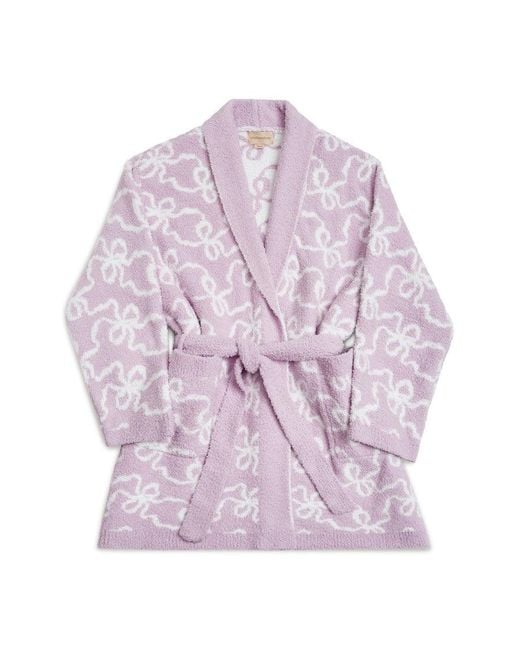 LoveShackFancy Indie Teddy Bow Print Bath Robe For in Pink | Lyst