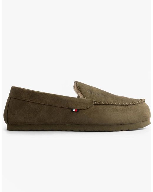 Tommy Hilfiger Hilfiger M Sde Drive Mocassin Slippers Army in Brown for ...
